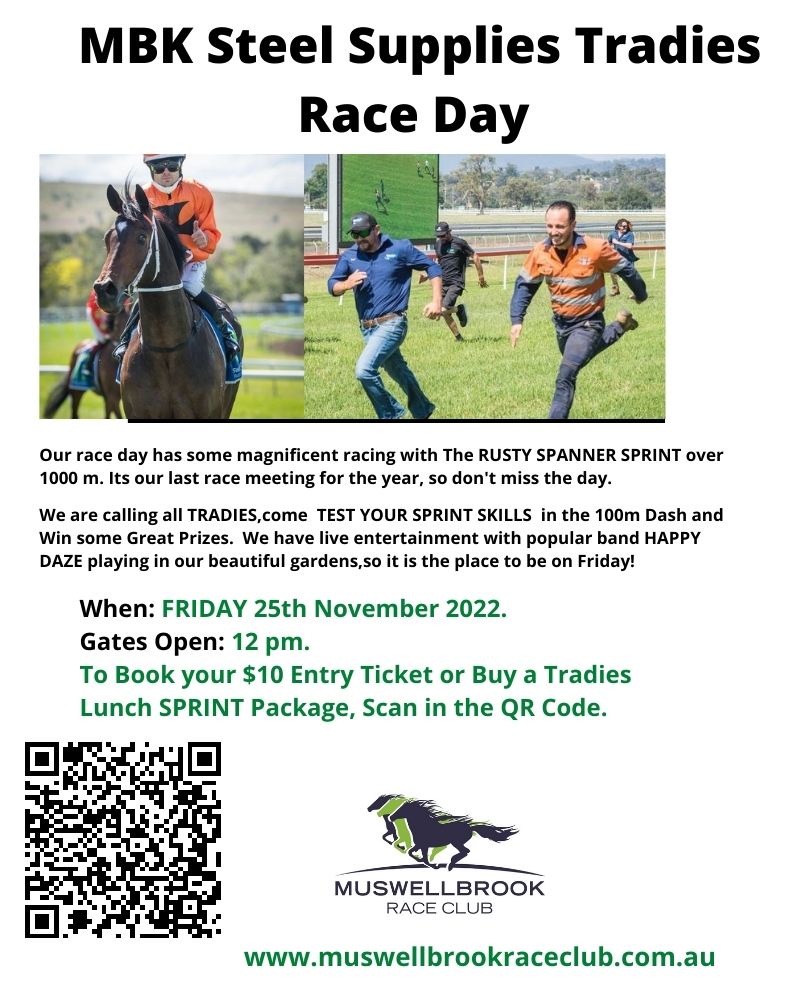 Tradies Race Day - Muswellbrook Race Club